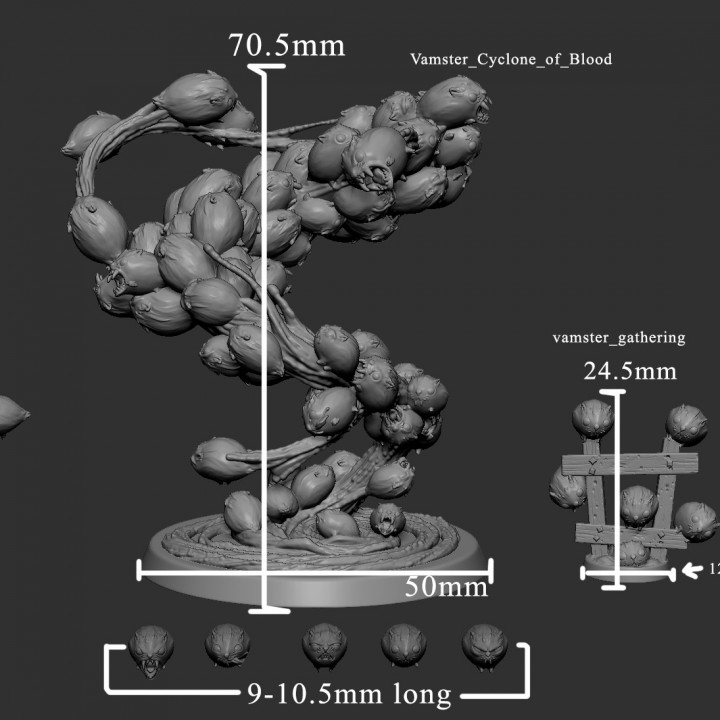 3D Printable Vamster Cyclone of Blood by Mini Monster Mayhem