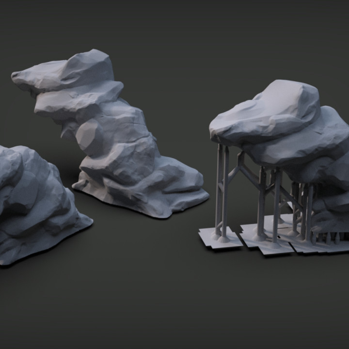 3D Printable Arc Rock Pack by Imp3dsion