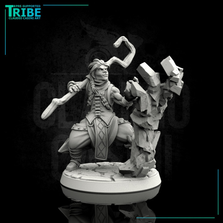 3D Printable (0062) Wizard human tiefling elf male wizard with ...