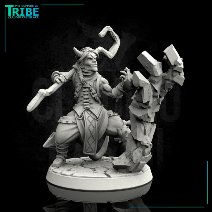 3D Printable (0062) Wizard human tiefling elf male wizard with ...