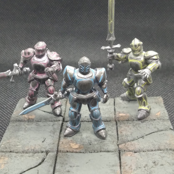 3D Printable Rune Plate Knight, Miniatures Bundle by LostPage