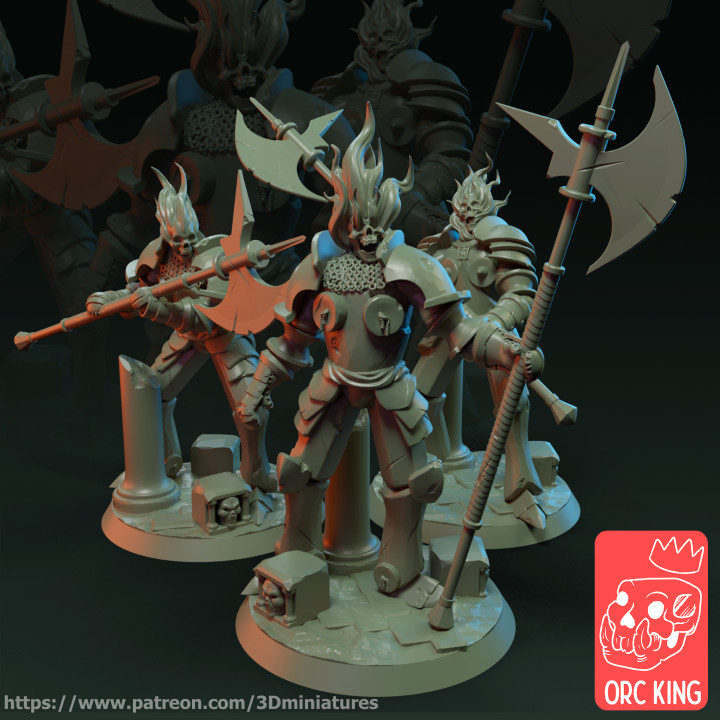 3D Printable Undead Heavy Infantry Halberd Presuported by Orc King Studio