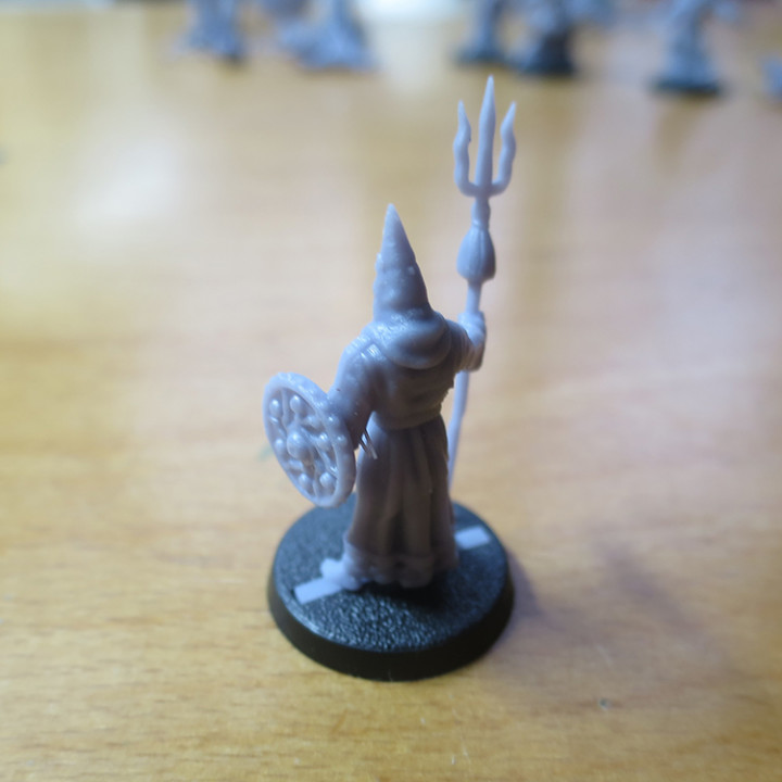 3D Printable Cultist Guard 1 – Trident Sentinel with Shield by Medusa ...