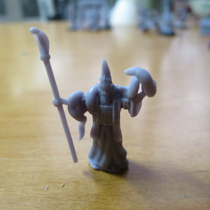 3D Printable Cultist High Priest Miniature – Dark Ritual Leader with ...