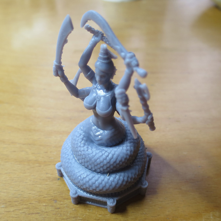 3D Printable Multi-Armed Demon Statue – Type V Snake Goddess Idol for ...