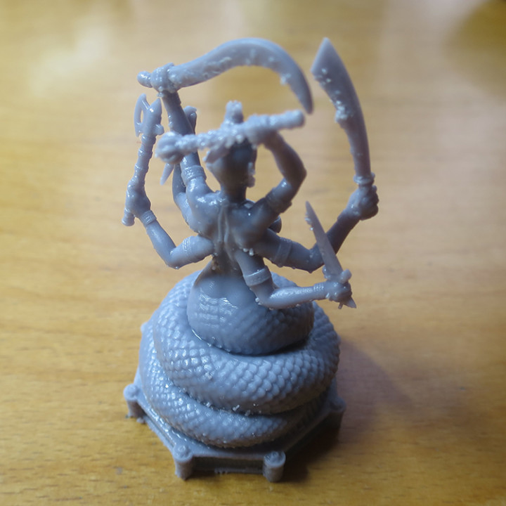 3D Printable Multi-Armed Demon Statue – Type V Snake Goddess Idol for ...