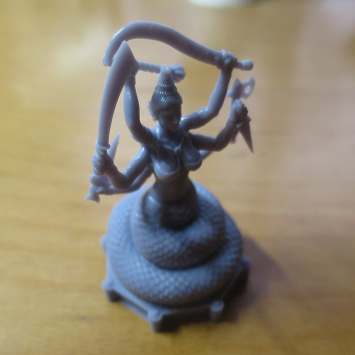 3D Printable Multi-Armed Demon Statue – Type V Snake Goddess Idol for ...