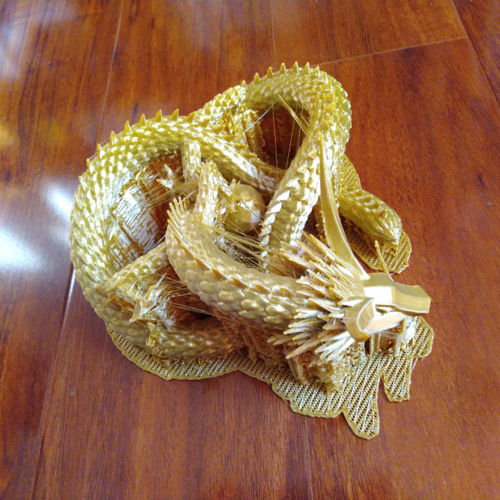 3D Printable Torus knot dragon and pearl by Justin Lin