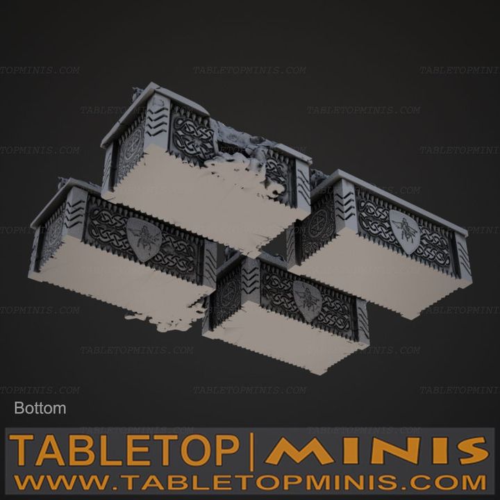 3D Printable Stone Sarcophagus for King Barov by TableTopMinis