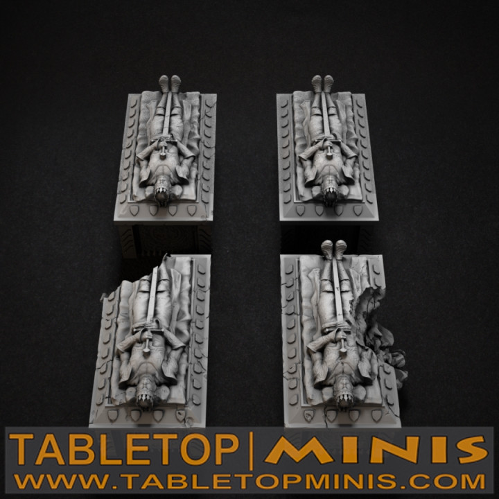 3D Printable Stone Sarcophagus for King Barov by TableTopMinis