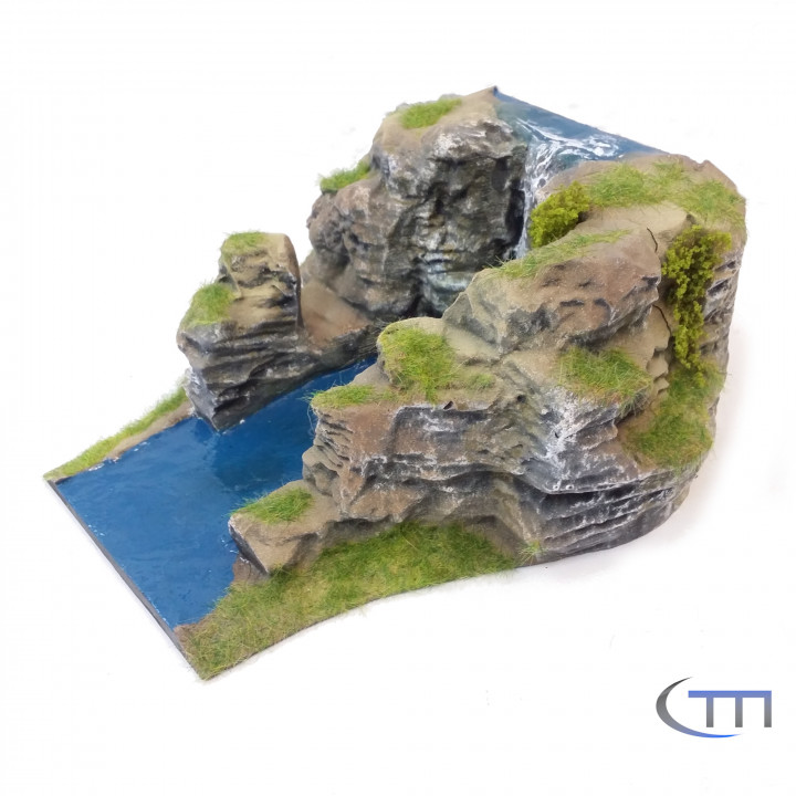 3D Printable Waterfall modular river by Jörg Cappel