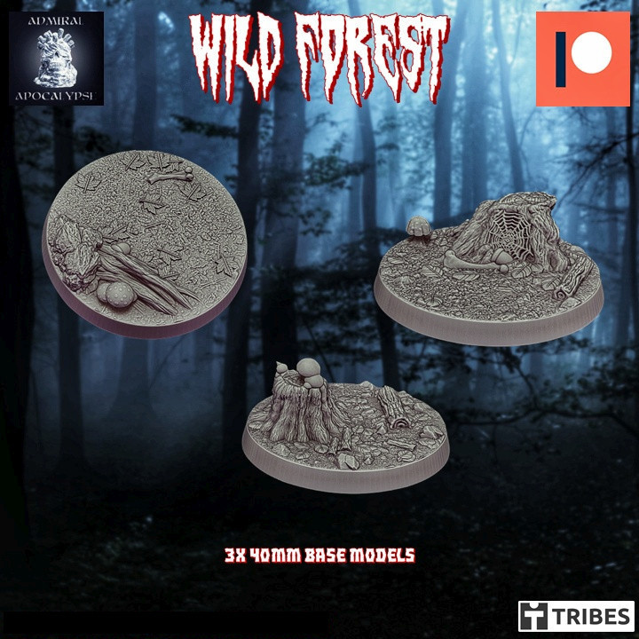 3D Printable Wild Forest Bases (Pre-supported//Terrain props) by ...