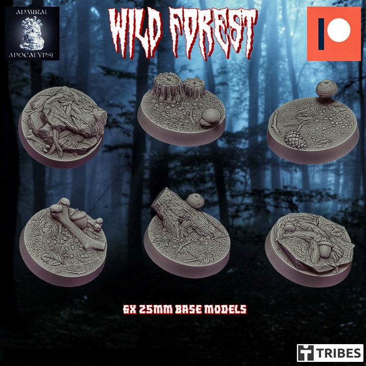 3D Printable Wild Forest Bases (Pre-supported//Terrain props) by ...