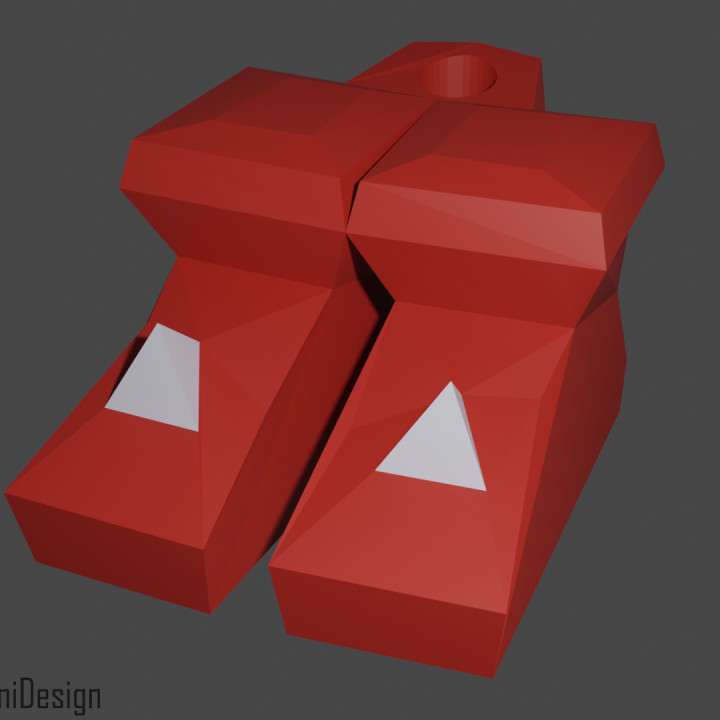 3D Printable Old School Runescape Dragon Boots Keychain by Luis Garcia