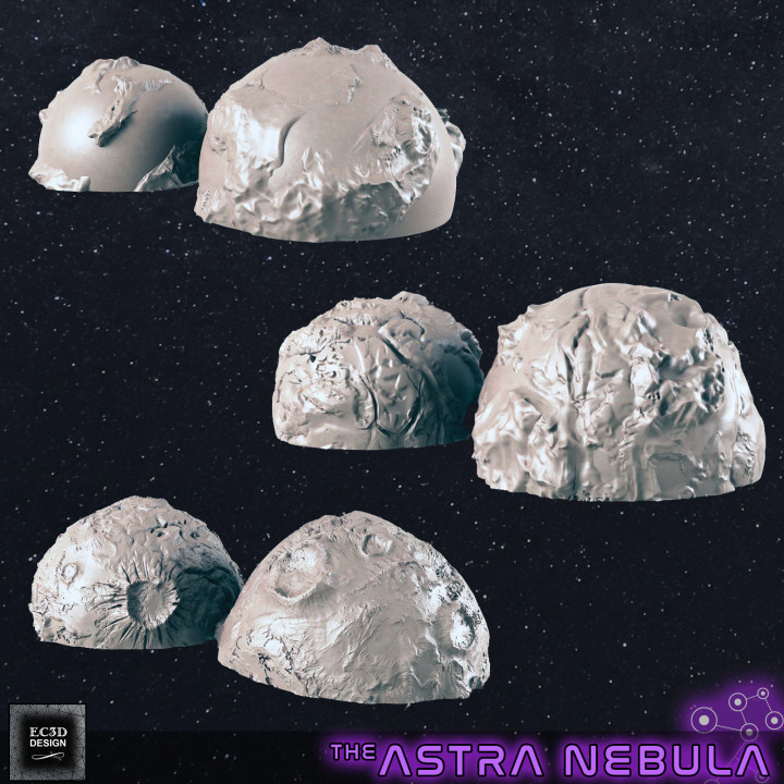 3D Printable Planetoids [Fleet Scale Starship] by Evan Carothers