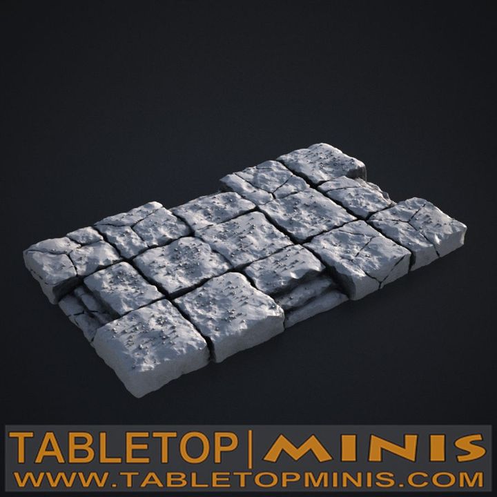 3D Printable Stone Platform 3x5 by TableTopMinis