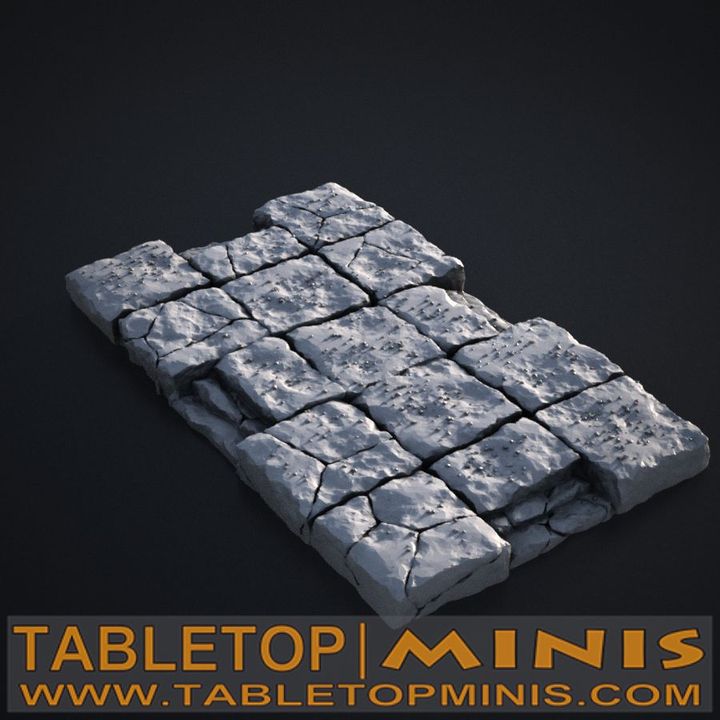 3D Printable Stone Platform 3x5 by TableTopMinis