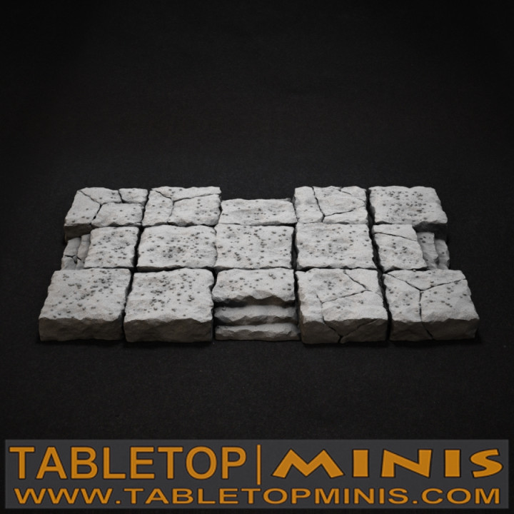 3D Printable Stone Platform 3x5 by TableTopMinis