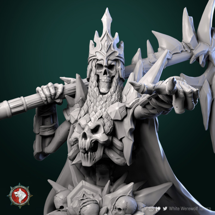 3D Printable Krovar the Undying 32mm and 75mm pre-supported + DnD 5e ...