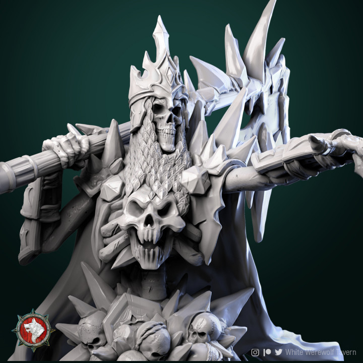 3D Printable Krovar the Undying 32mm and 75mm pre-supported + DnD 5e ...