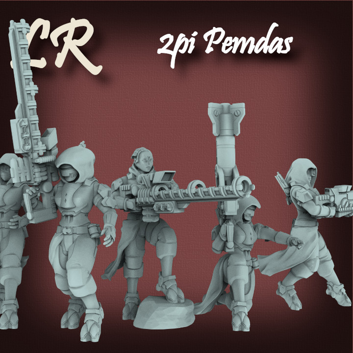 3D Printable 2pi Pemdas warriors multi part kit and Scout Bourdon by ...