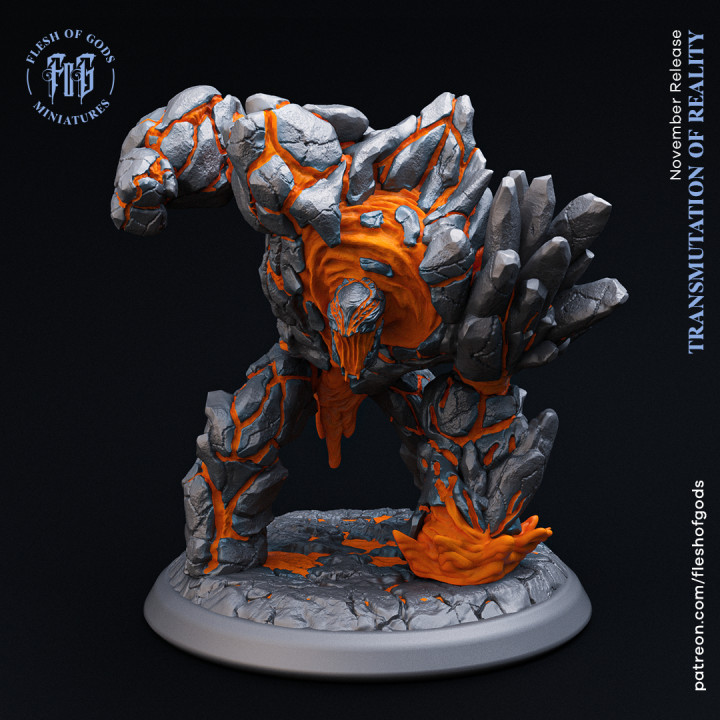 3D Printable Lava Golem by Flesh of Gods