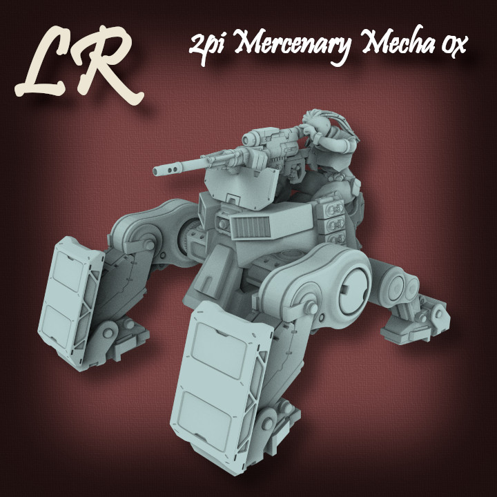 3D Printable 2pi Mercenary Mecha Ox by LeesedRenfort