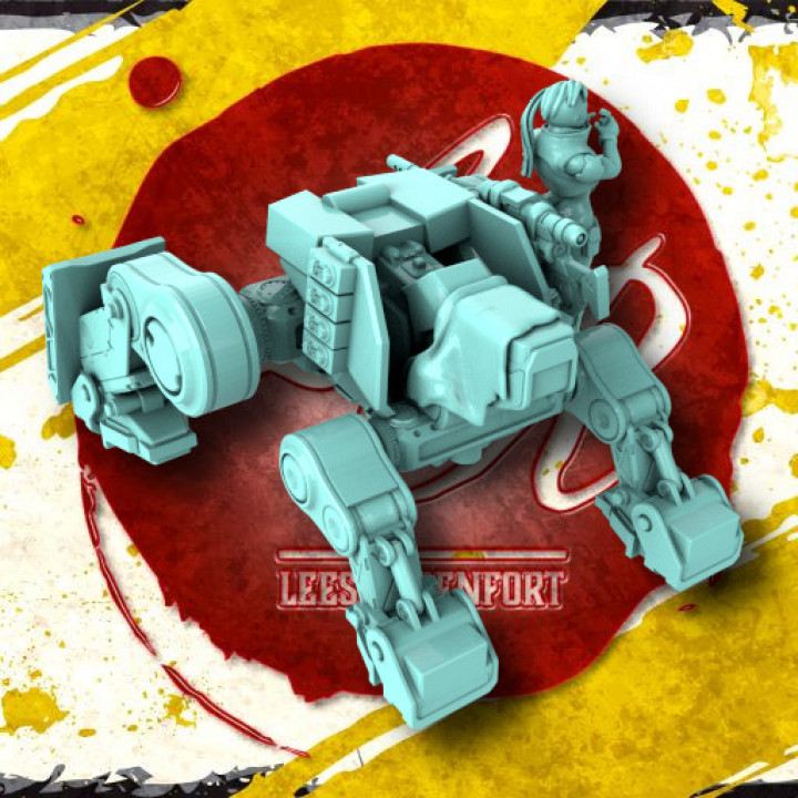 3D Printable 2pi Mercenary Mecha Ox by LeesedRenfort