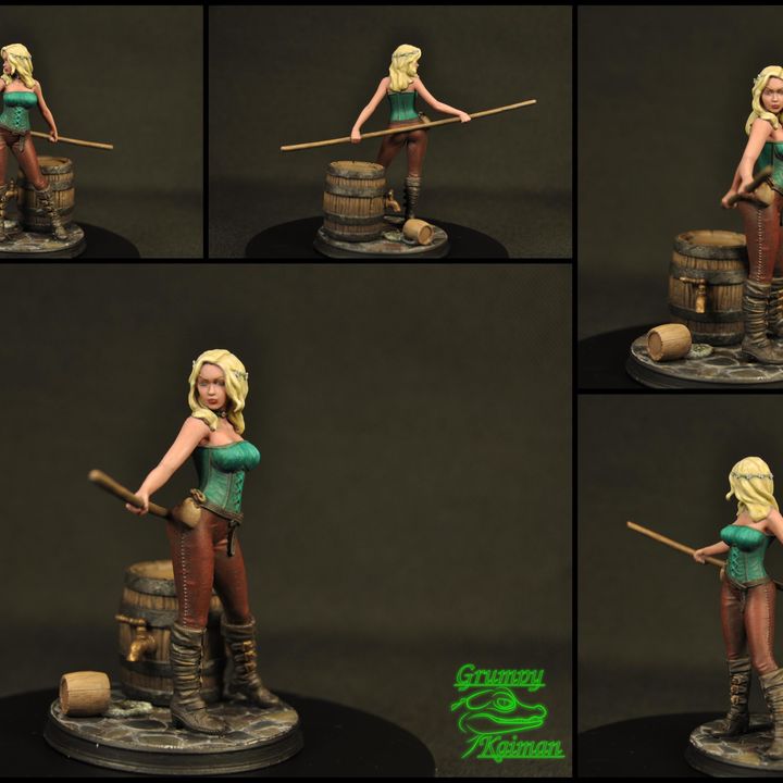 3D Print of 'Jalissa' by Female Miniatures by GrumpyKaiman
