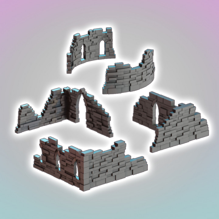 3D Printable Ancient Castle Ruins by Saucermen Studios