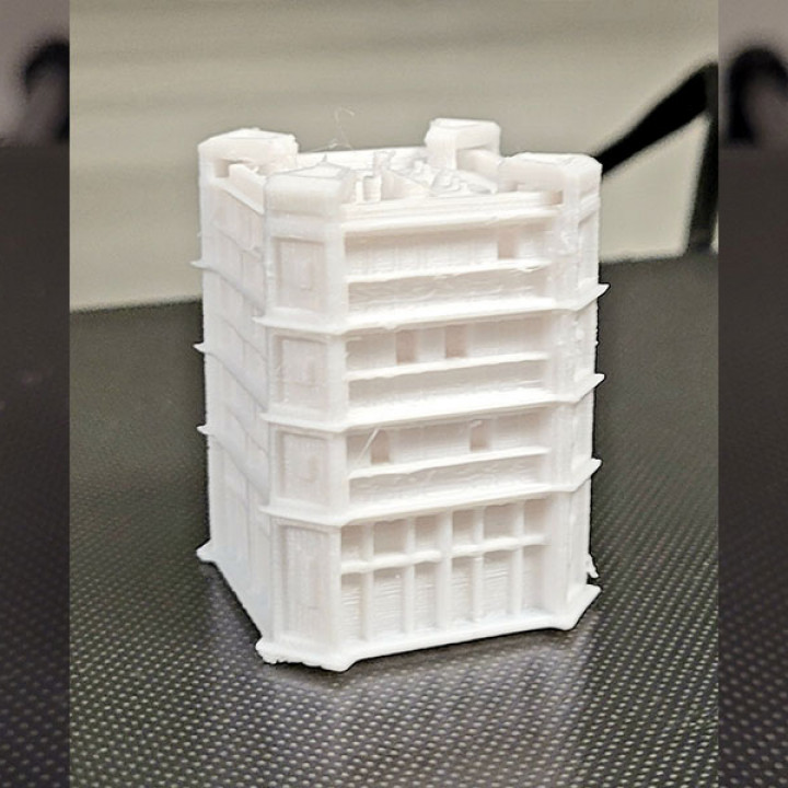 3D Printable 6mm Scale 1:285 Futuristic Buildings by Steampunk Arena