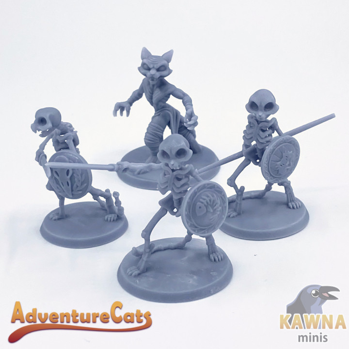3D Printable Undead Cat Monsters by Kawna Minis