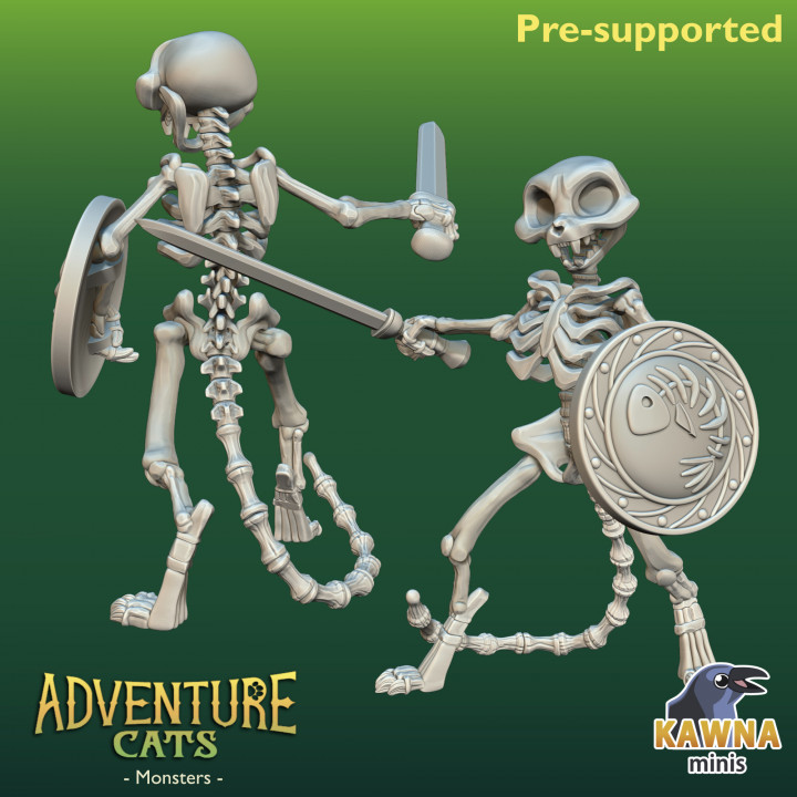 3D Printable Undead Cat Monsters by Kawna Minis