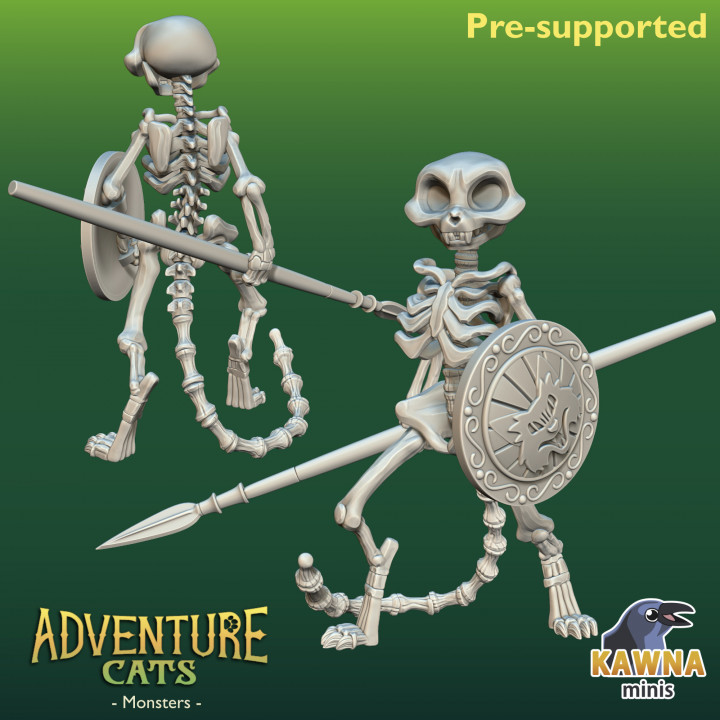 3D Printable Undead Cat Monsters by Kawna Minis
