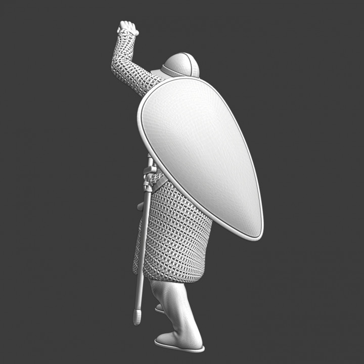 3D Printable Medieval infantry advancing by Northern Crusades Miniatures