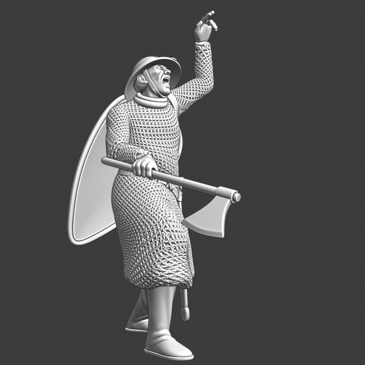 3D Printable Medieval infantry advancing by Northern Crusades Miniatures