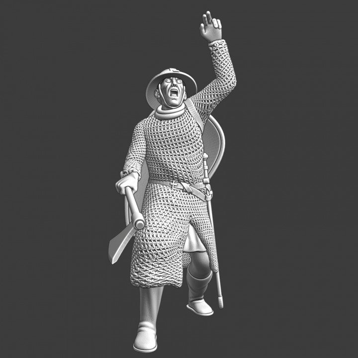 3D Printable Medieval infantry advancing by Northern Crusades Miniatures