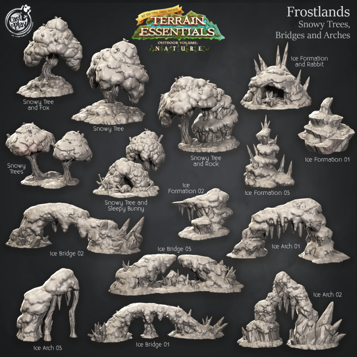 3D Printable Frostlands Terrain Set (Pre-Supported) - Terrain by Cast n ...