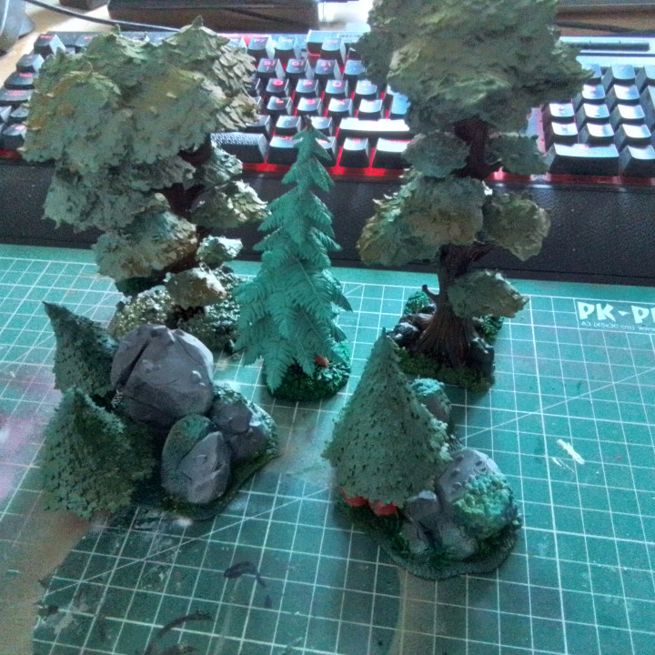 3D Print of Forest Terrain Set (Pre-Supported) - Terrain Essentials by ...