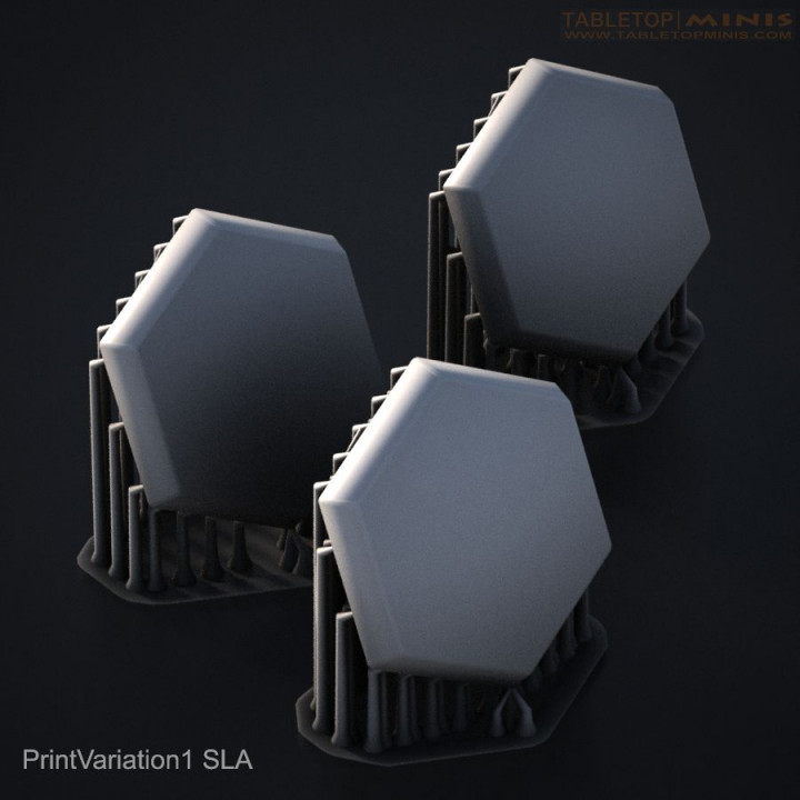 3D Printable Hex Base for Battletech by TableTopMinis