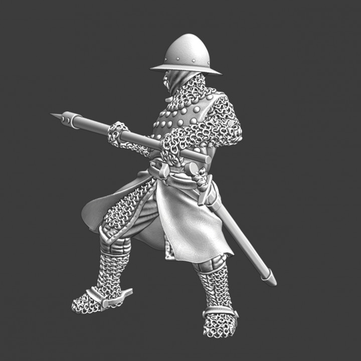 3D Printable Infantryman with goedendag by Northern Crusades Miniatures