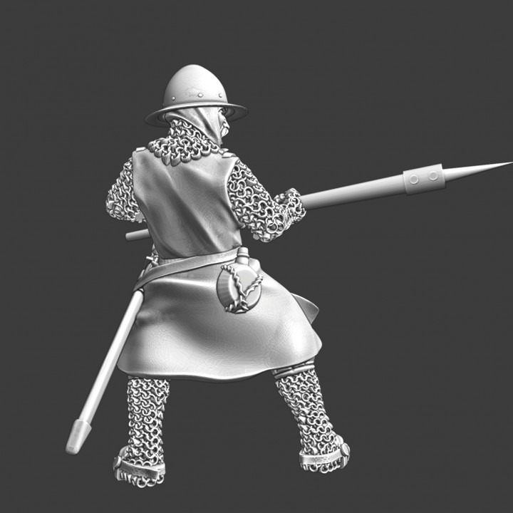 3D Printable Infantryman with goedendag by Northern Crusades Miniatures