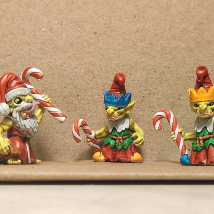 3D Print of Christmas Goblins (Multipart Kit) (PreSupported) by poohpatine