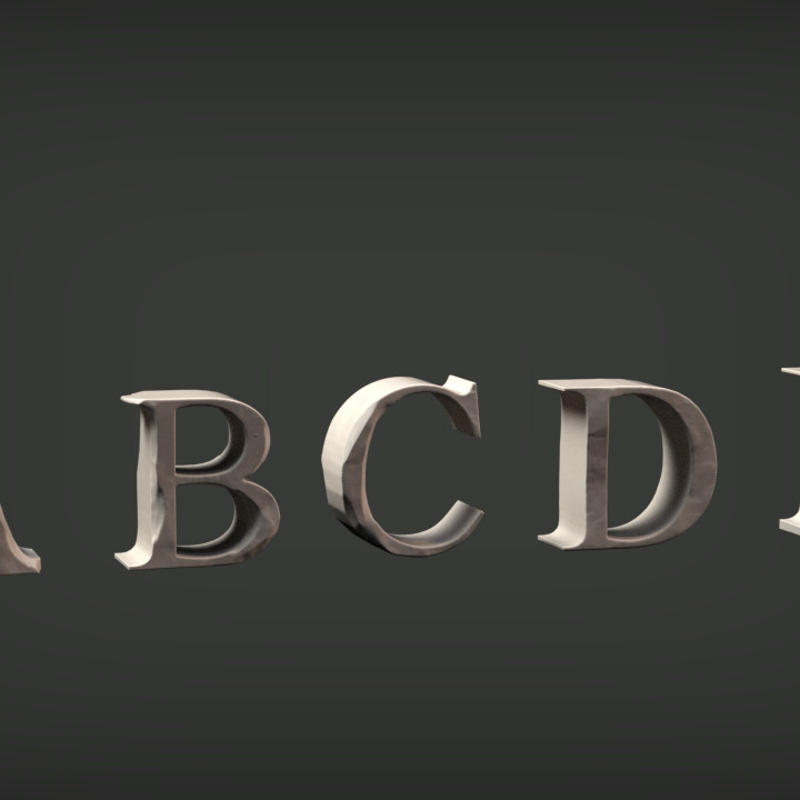 3D Printable Alphabet by Imp3dsion