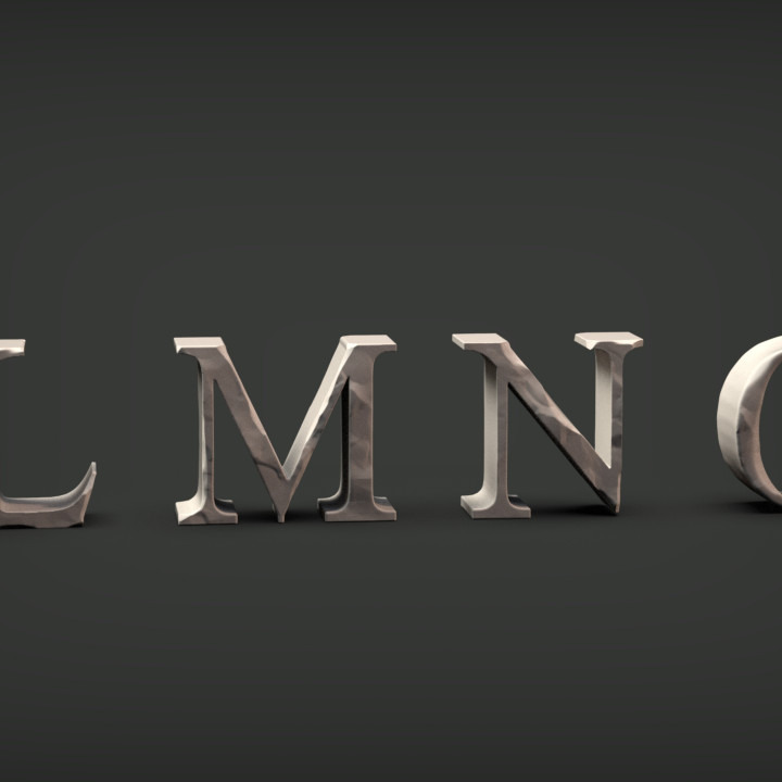 3D Printable Alphabet by Imp3dsion