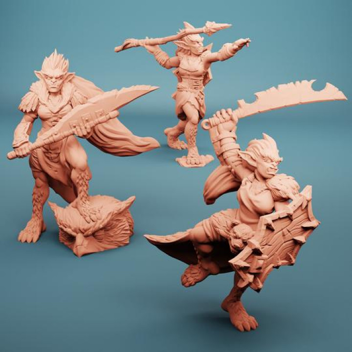 3D Printable Female Bugbears (Set of 3) by The Lost Adventures Co.