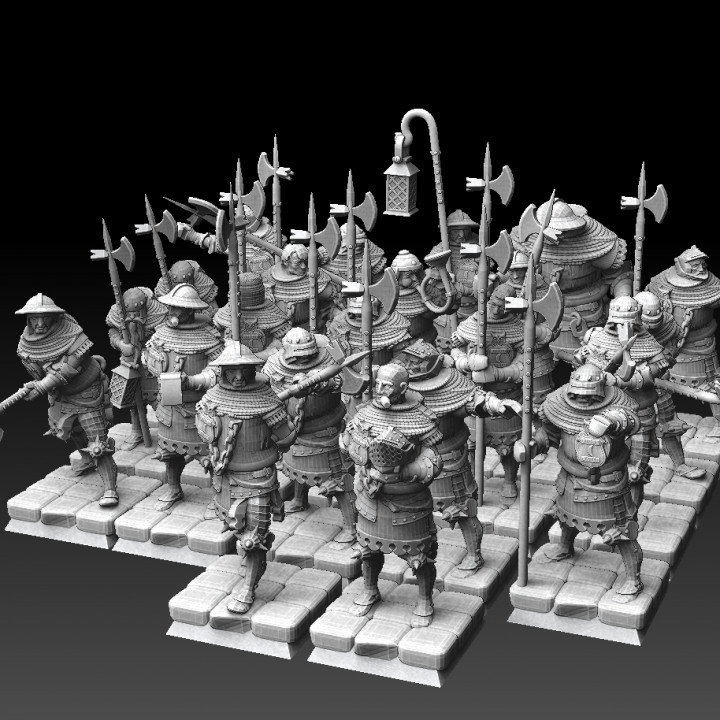 3D Printable Night Watch Halberdiers by Sharedog Miniatures