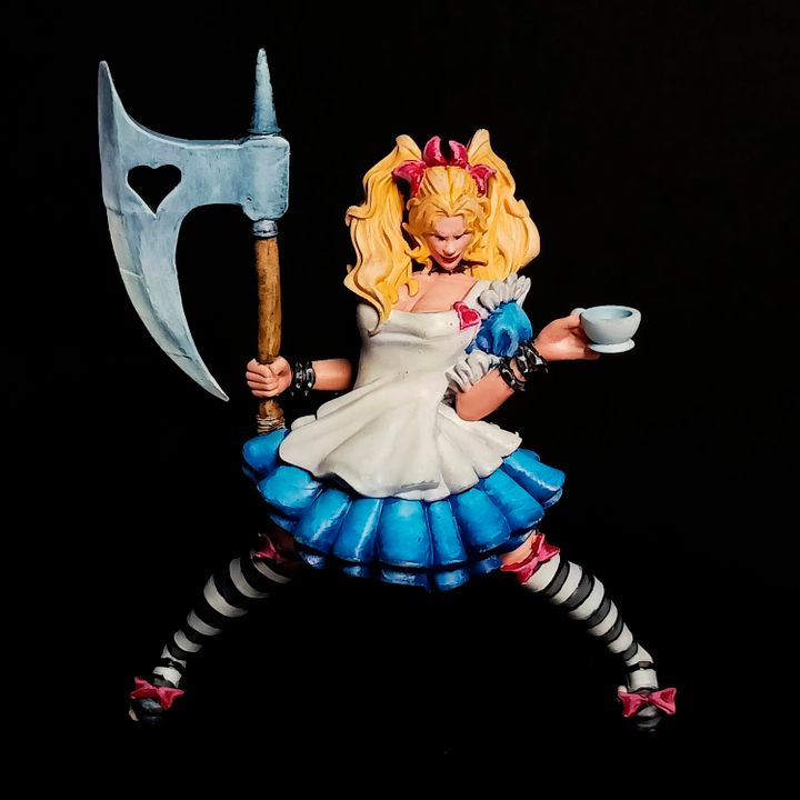 3D Print of Bad Bad Alice in Wonderland by pocketrexminis