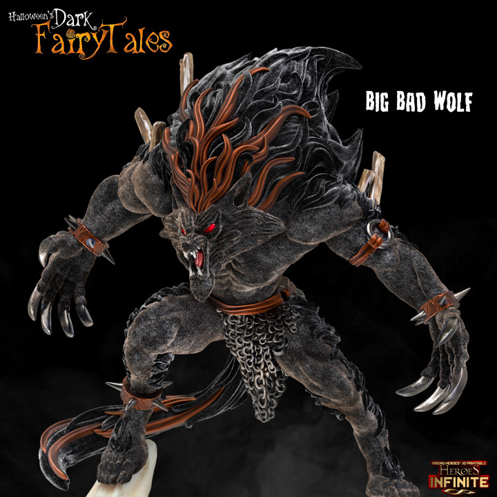3D Printable Big Bad Wolf by Heroes Infinite