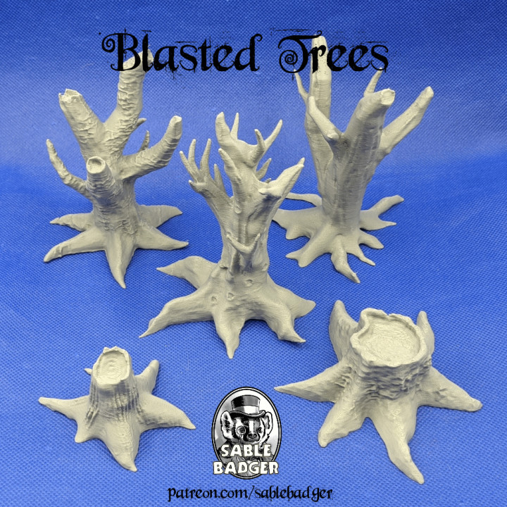 3D Printable Blasted and Dead Tree scatter terrain by brander roullett